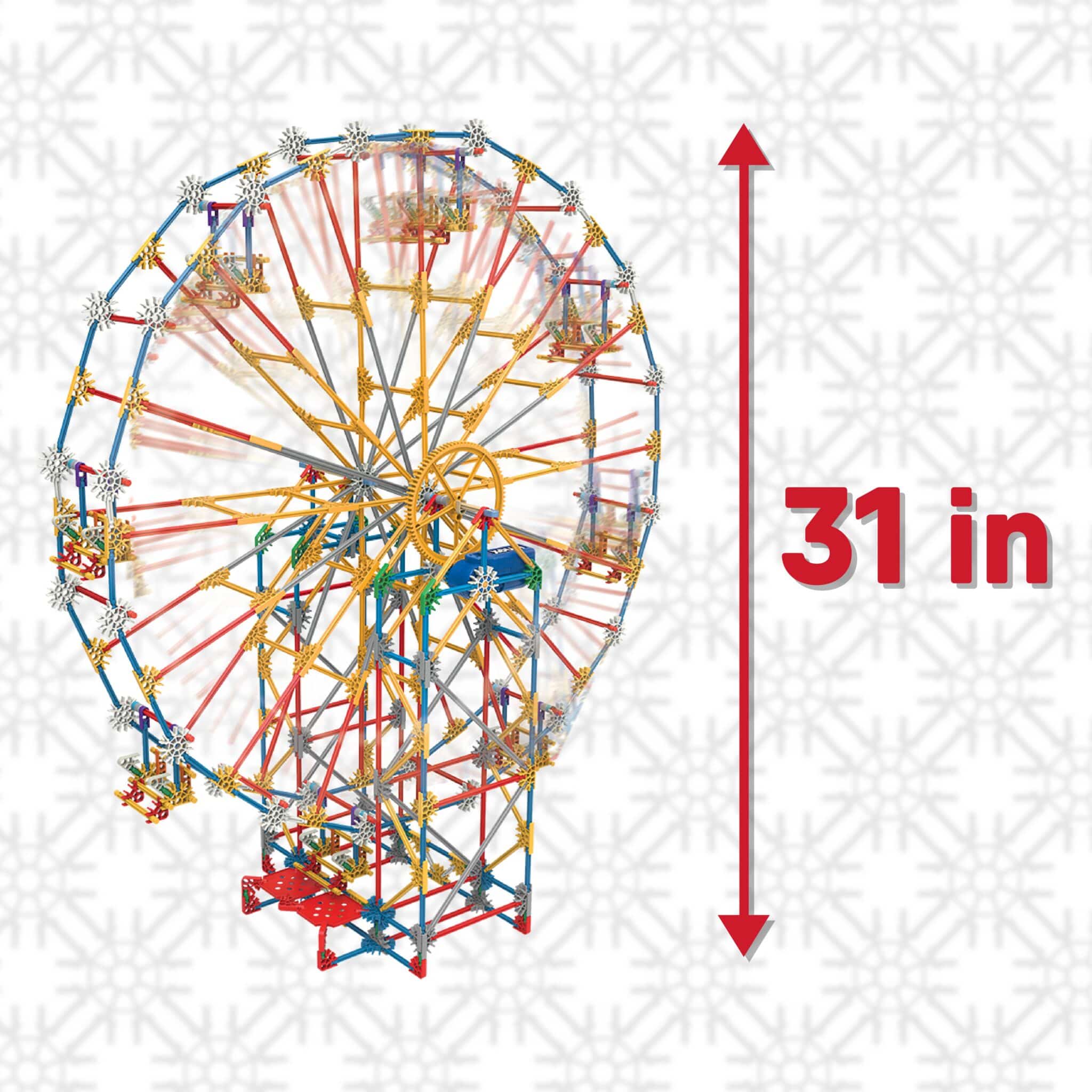 K'NEX - 3-in-1 Classic Amusement Park Building Set - 744 Pieces | BasicFun!