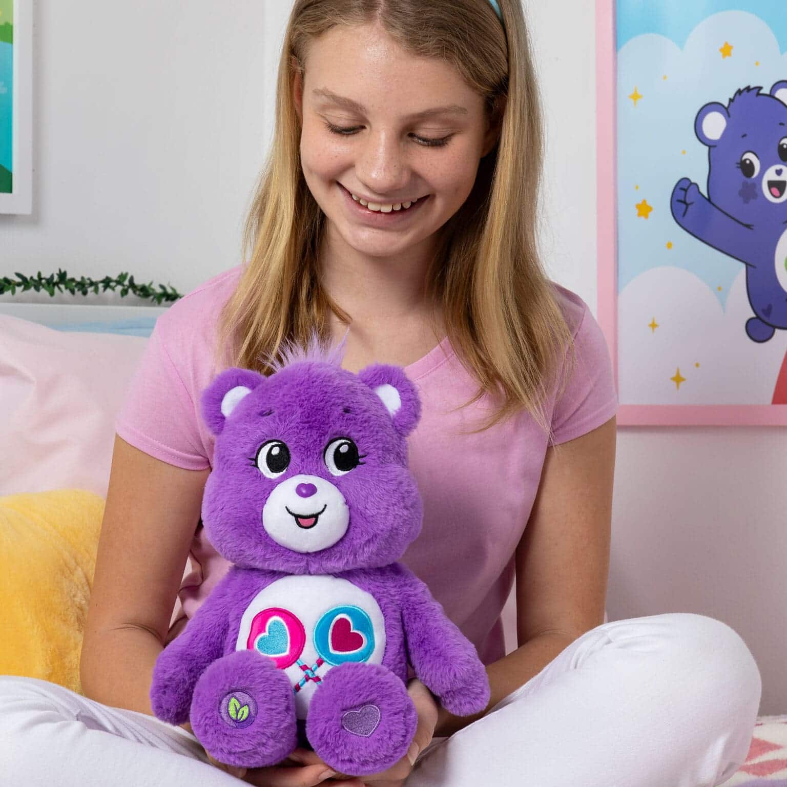 Care Bears™ - Medium Plush - Share Bear (Eco-Friendly) | BasicFun!