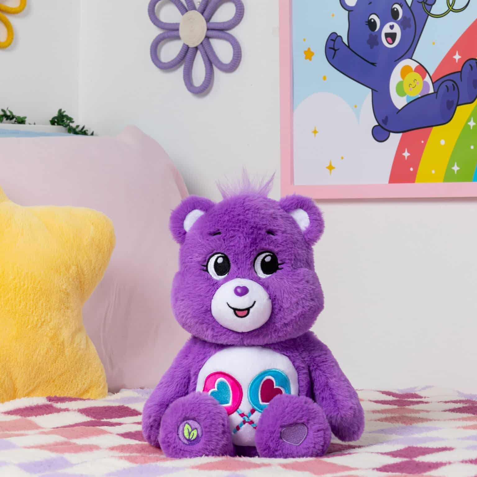 Care Bears™ - Medium Plush - Share Bear (Eco-Friendly) | BasicFun!