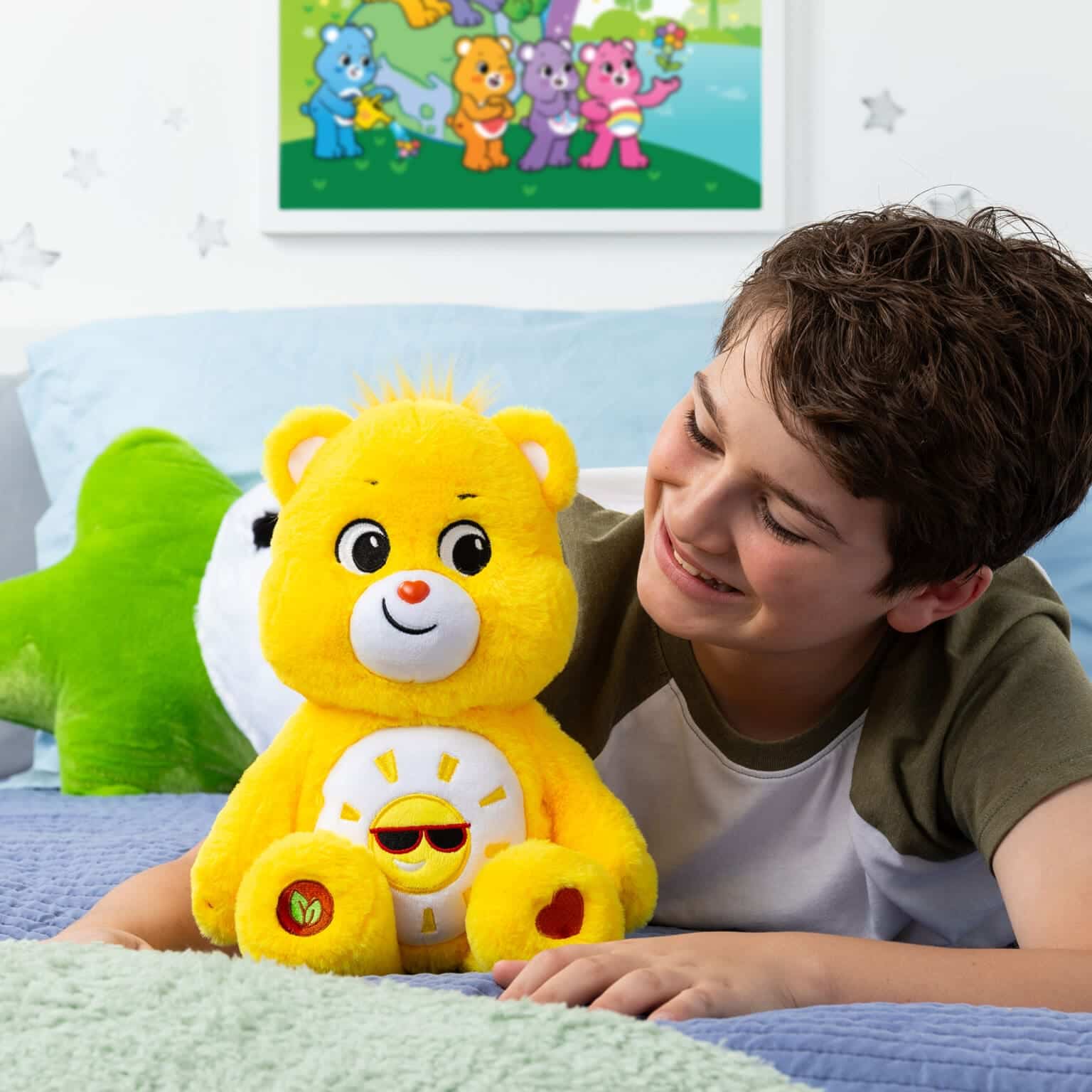 Care Bears™ - Medium Plush - Funshine Bear (Eco-Friendly) | BasicFun!