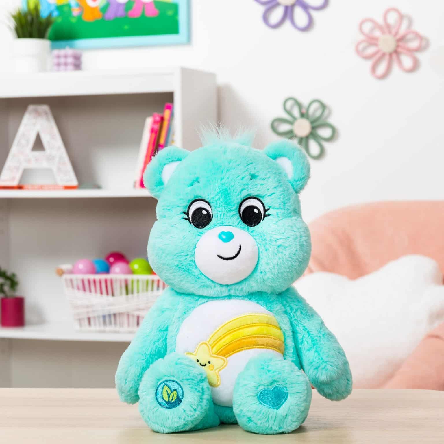 Care Bears™ - Medium Plush - Wish Bear (Eco-Friendly) | BasicFun!