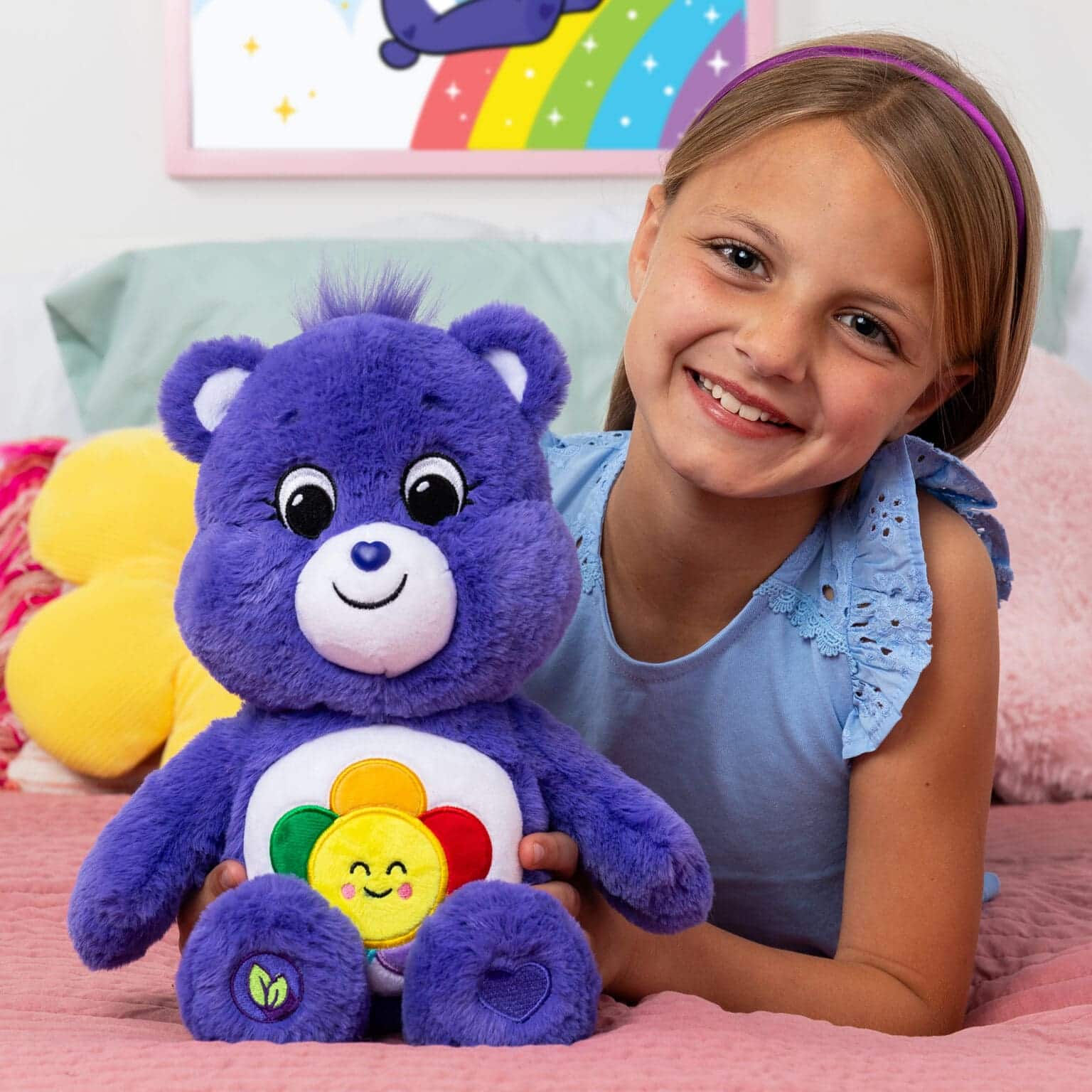 Care Bears™ - Medium Plush - Harmony Bear (Eco-Friendly) | BasicFun!