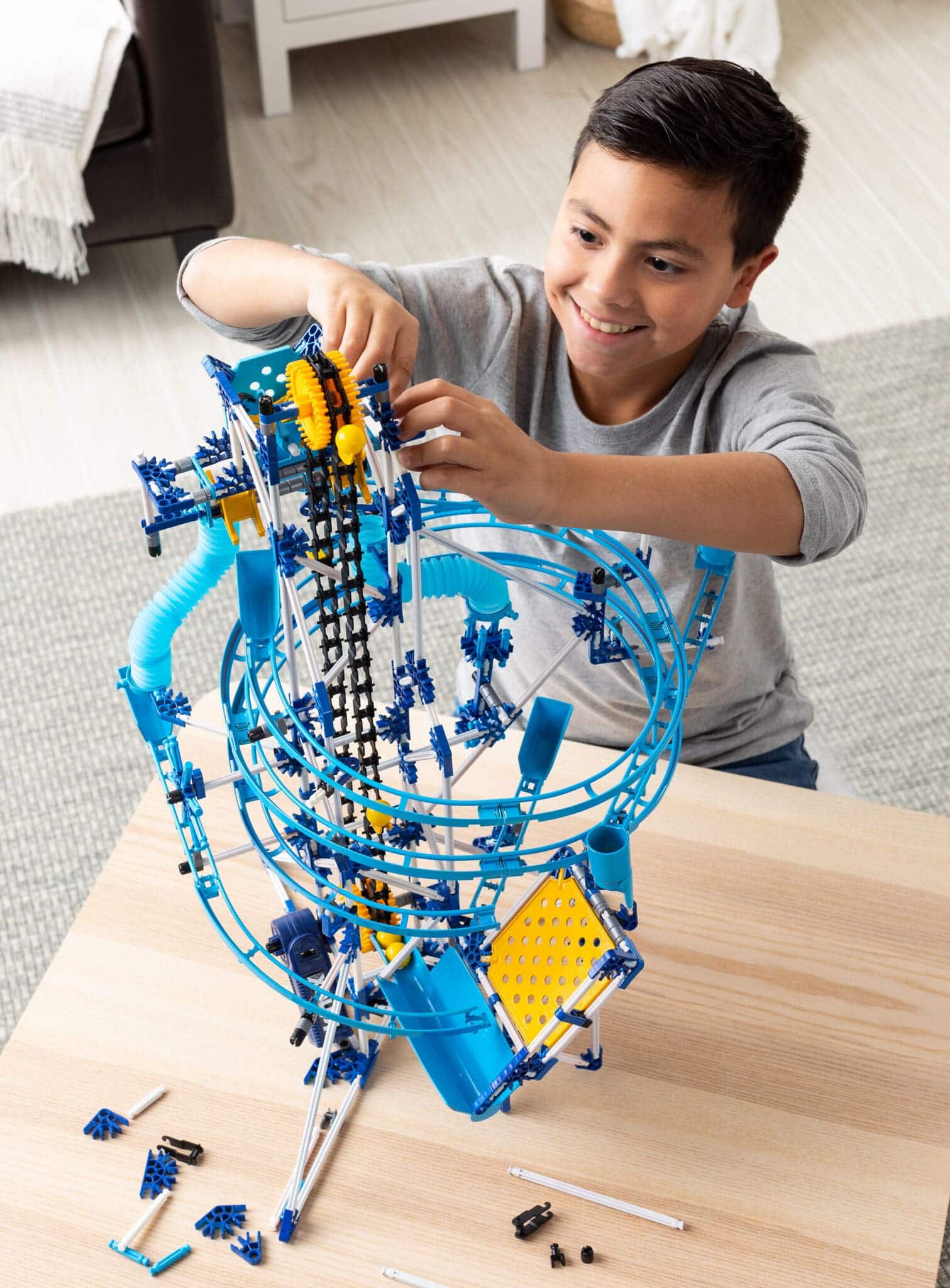 K'NEX - Marble Coaster Run with Motor | BasicFun!