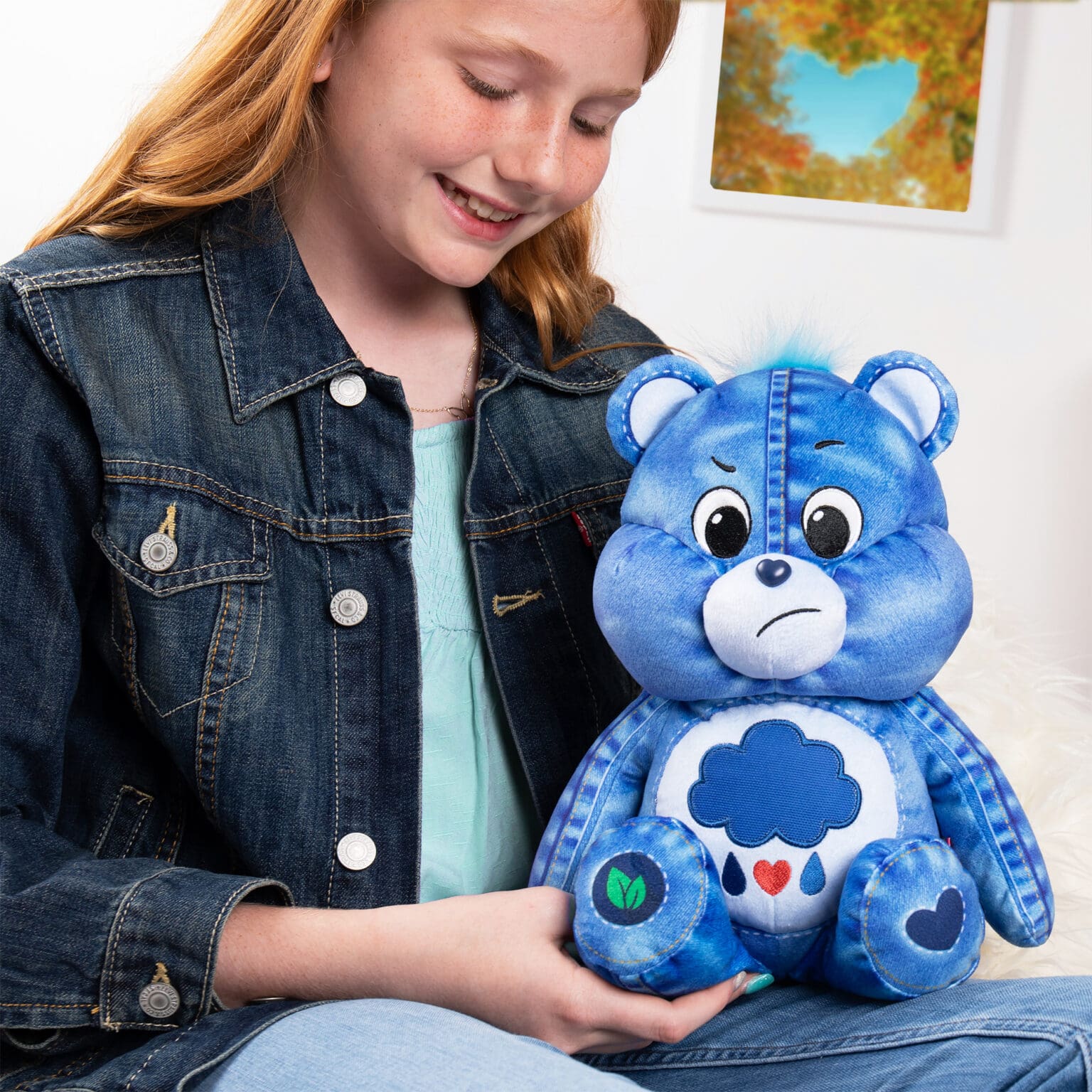 Care Bears™ - Medium Plush Denim Edition - Grumpy Bear | BasicFun!