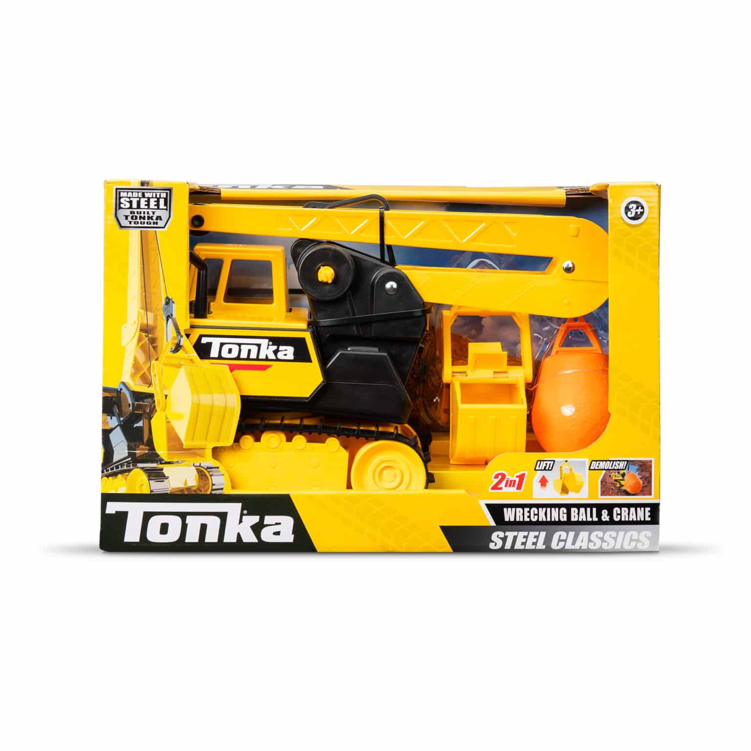Tonka - Steel Classics 2-in-1 Wrecking Ball & Crane | BasicFun!