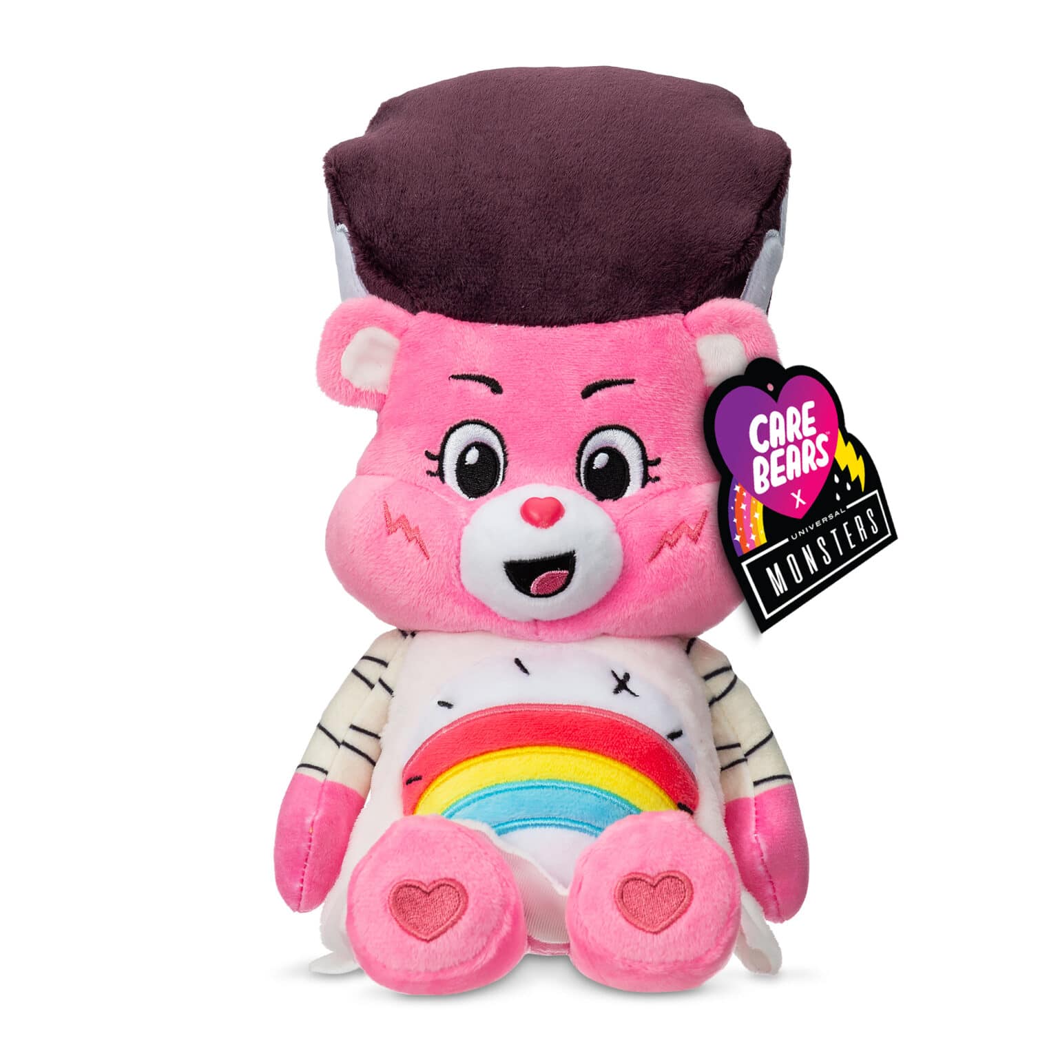 Care Bears™ - Universal Monsters Fun Size Plush - Cheer Bear as Bride of Frankenstein | BasicFun!