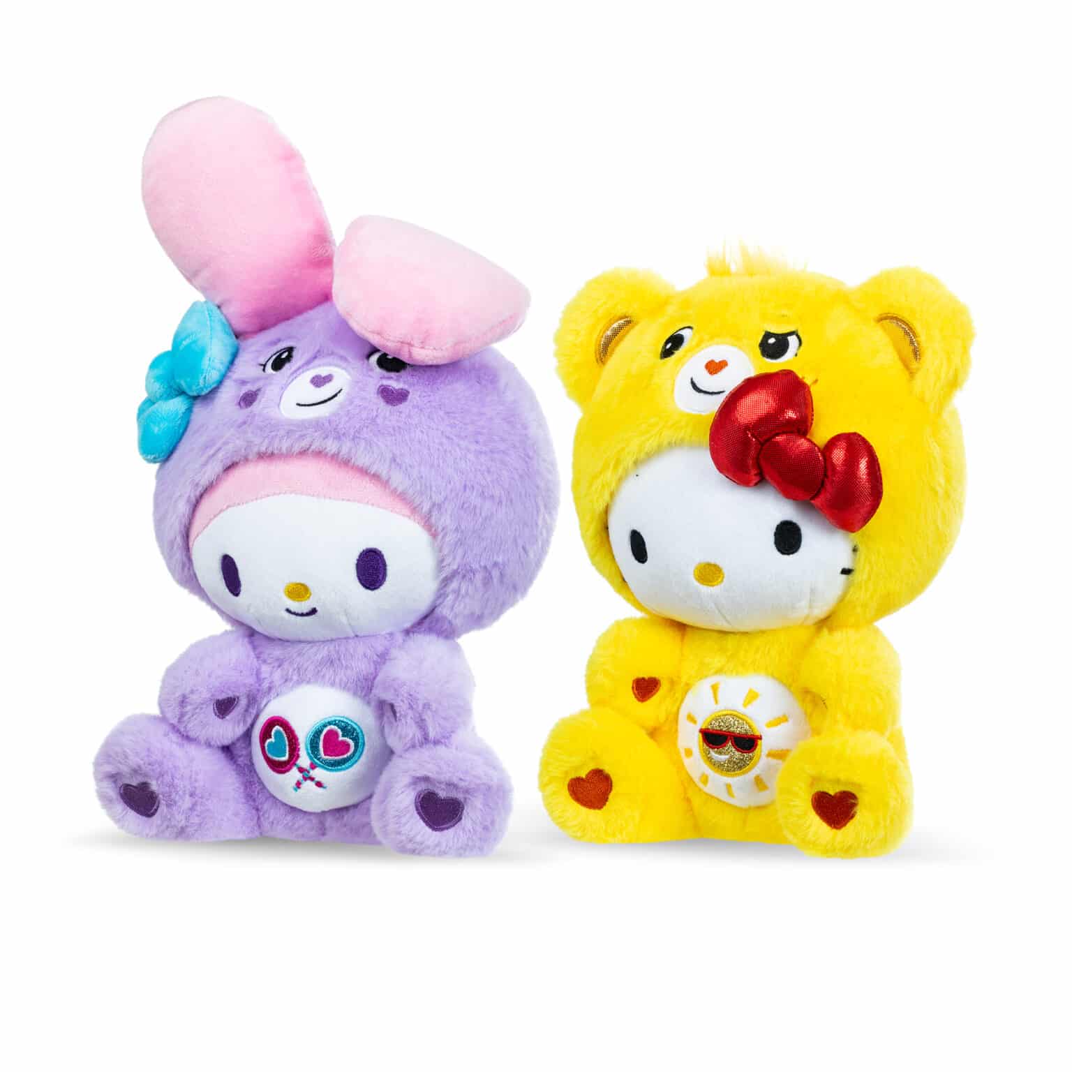 Care Bears™ x Hello Kitty Plush 2 Pack - Hello Kitty as Funshine Bear ...