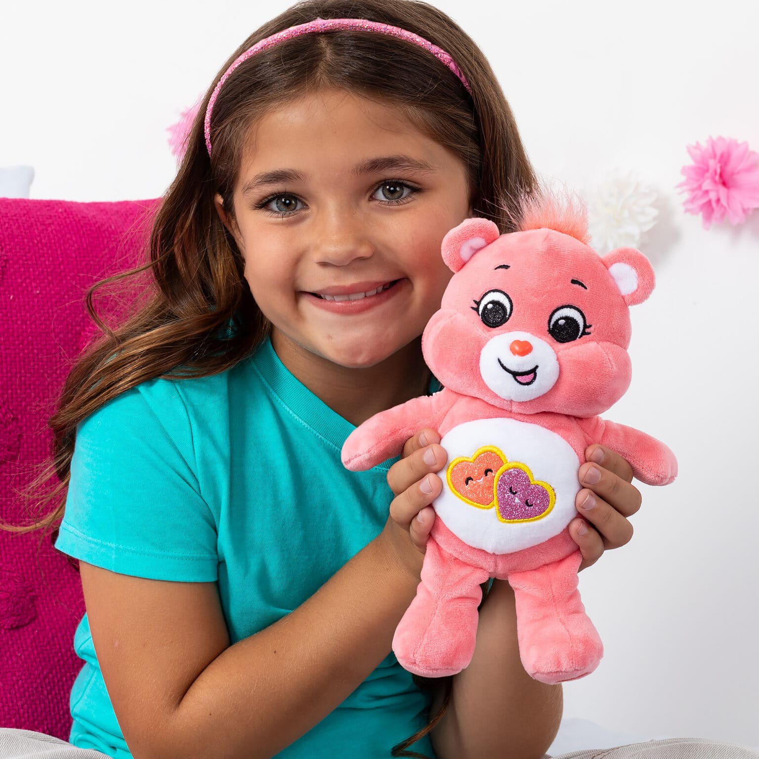 Care Bears™ - Fun Size Sparkle Plush Love-A-Lot Bear | BasicFun!