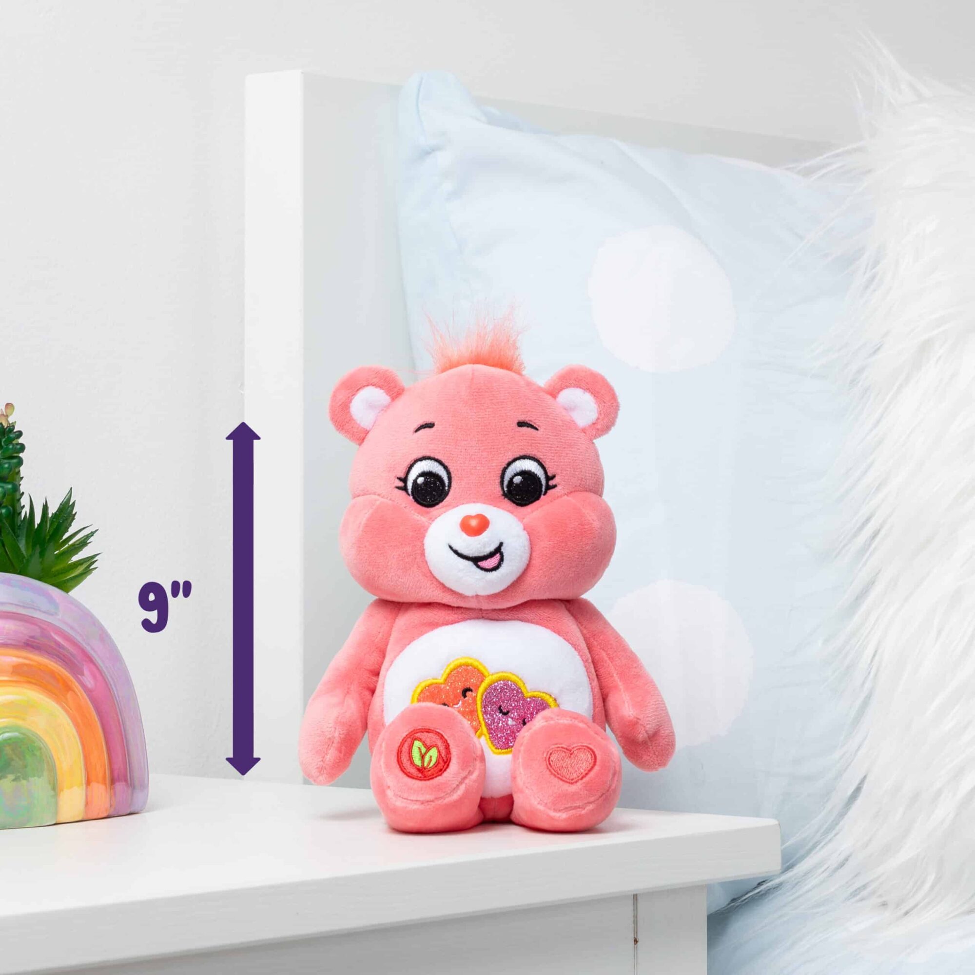 Care Bears™ - Fun Size Sparkle Plush Love-A-Lot Bear | BasicFun!