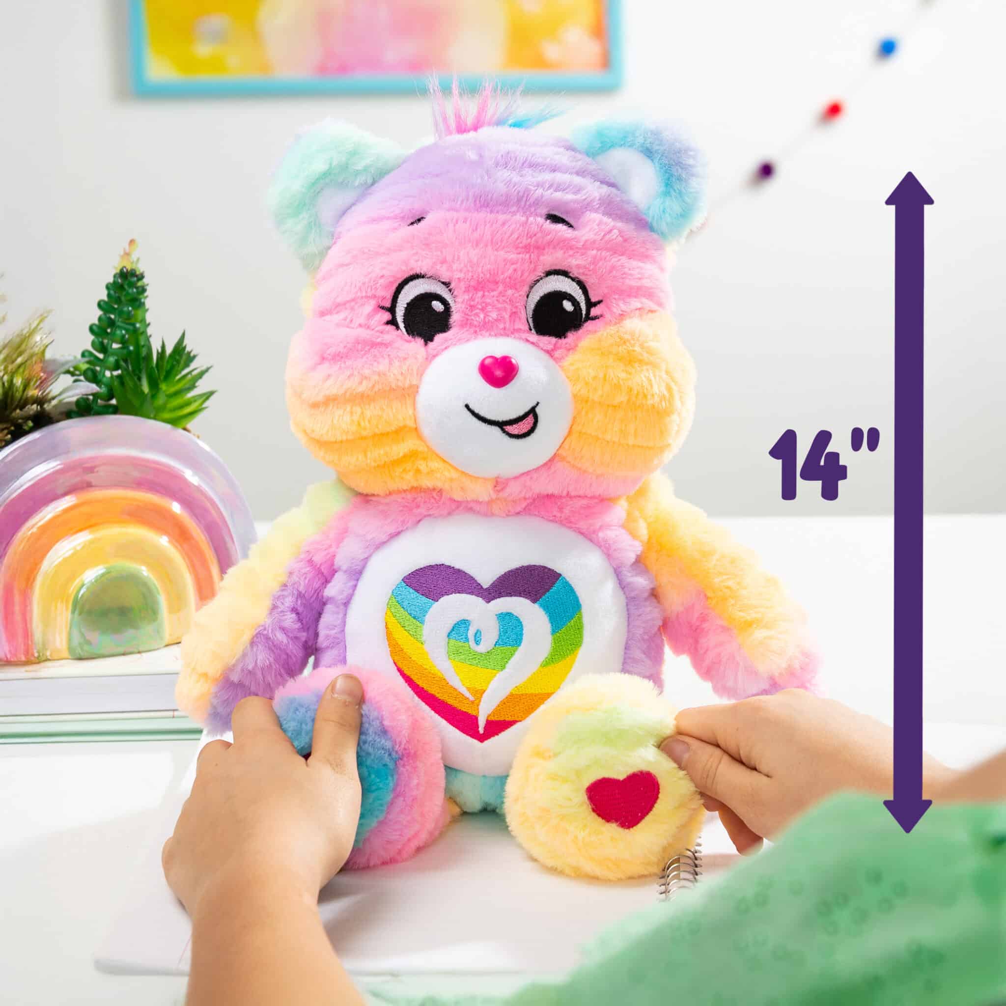 Care Bears - 14" Medium Plush - Color Splash Collection - Togetherness Bear | BasicFun!