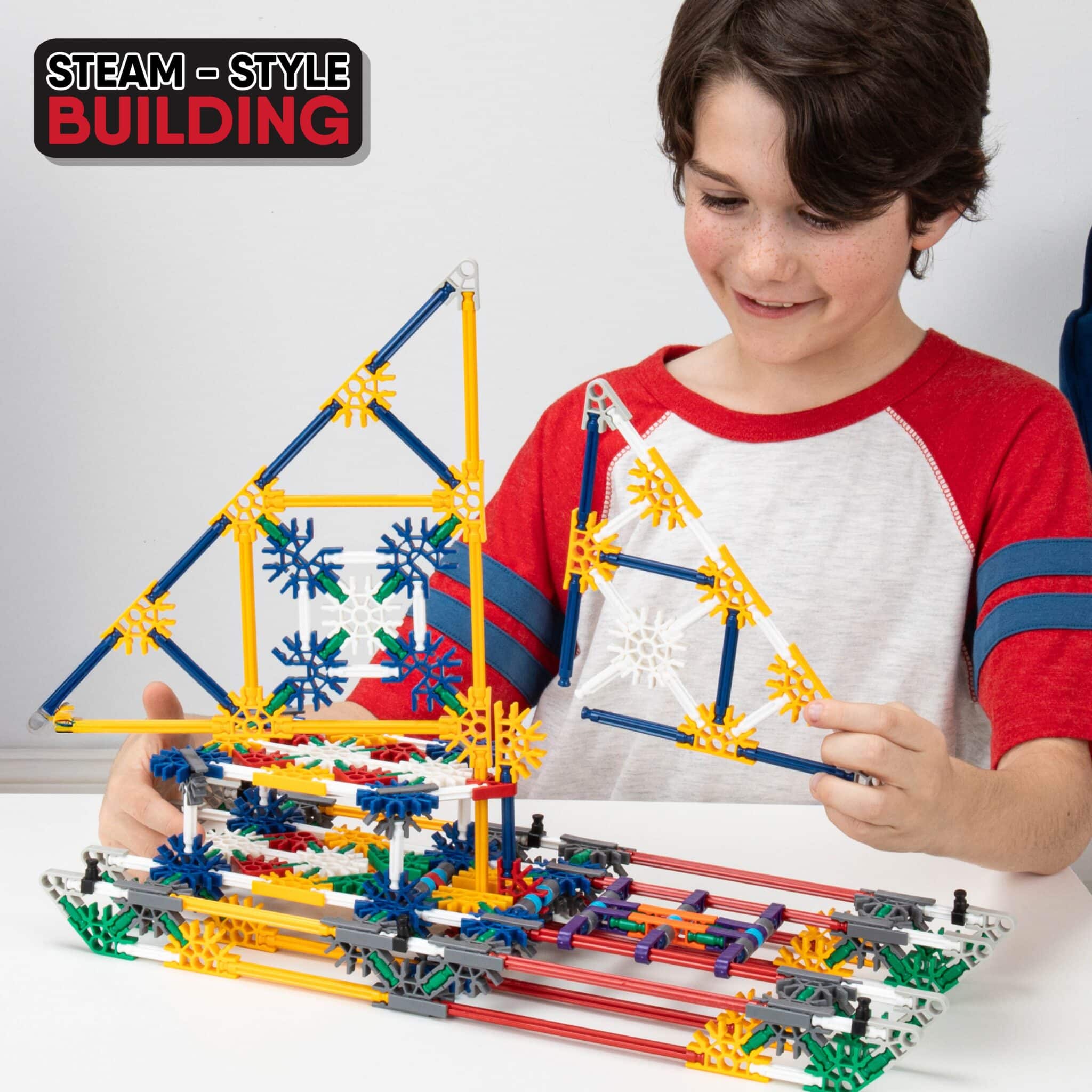 K'NEX - 100 Model Building Set - 863 Pieces | BasicFun!