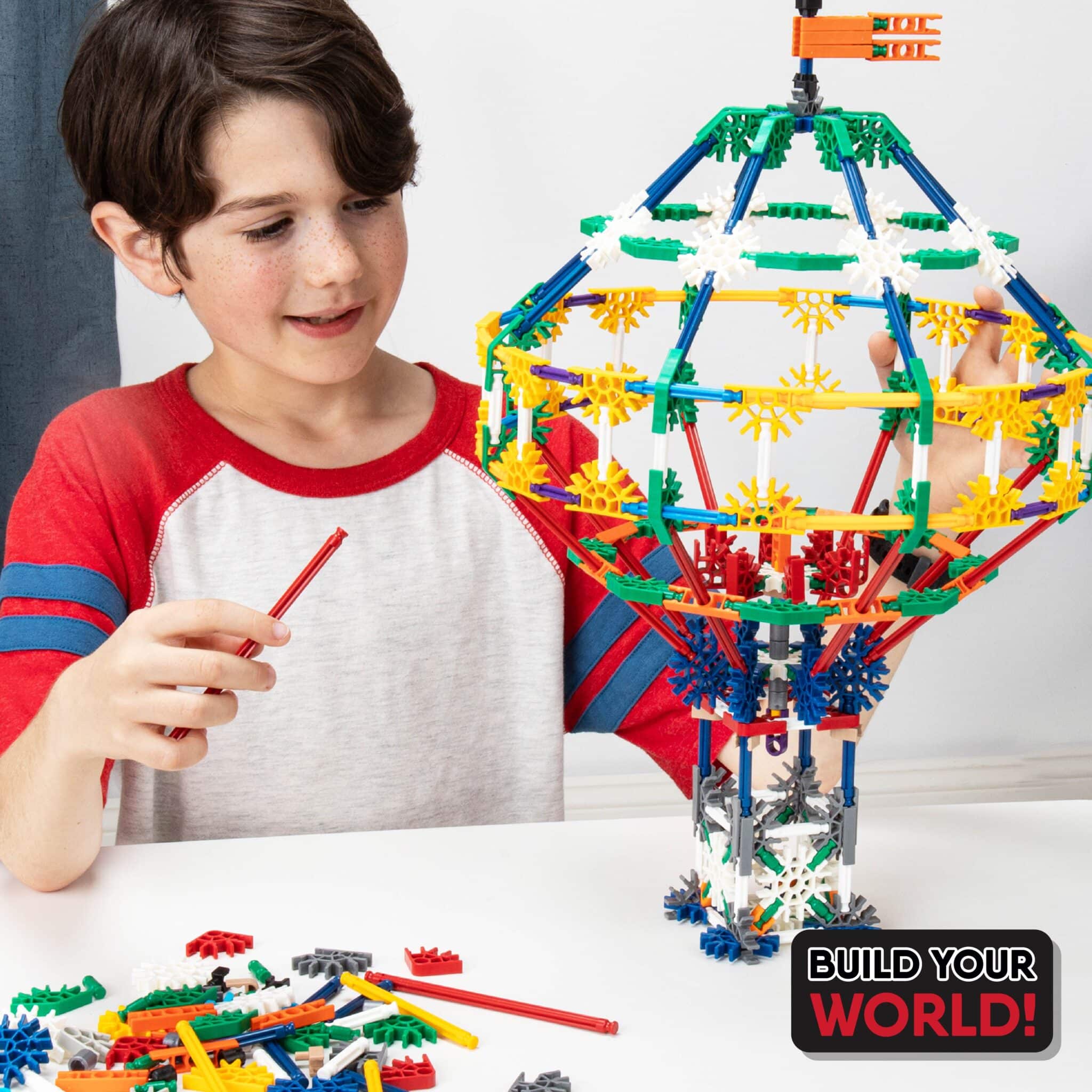 K'NEX - 100 Model Building Set - 863 Pieces | BasicFun!