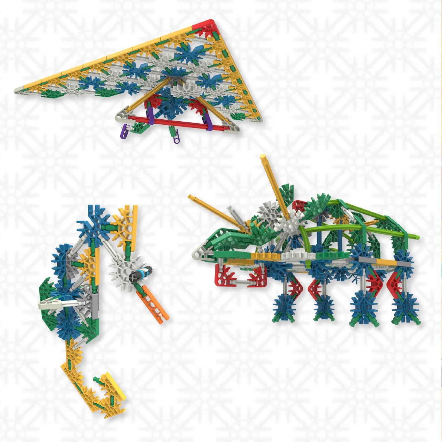 K'NEX - 100 Model Building Set - 863 Pieces | BasicFun!