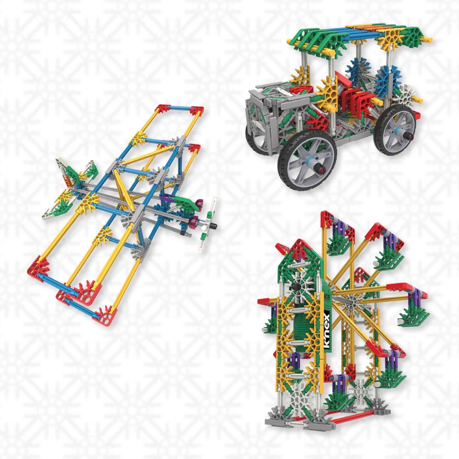 K’NEX - Power and Play Motorized Building Set - 529 Pieces | BasicFun!