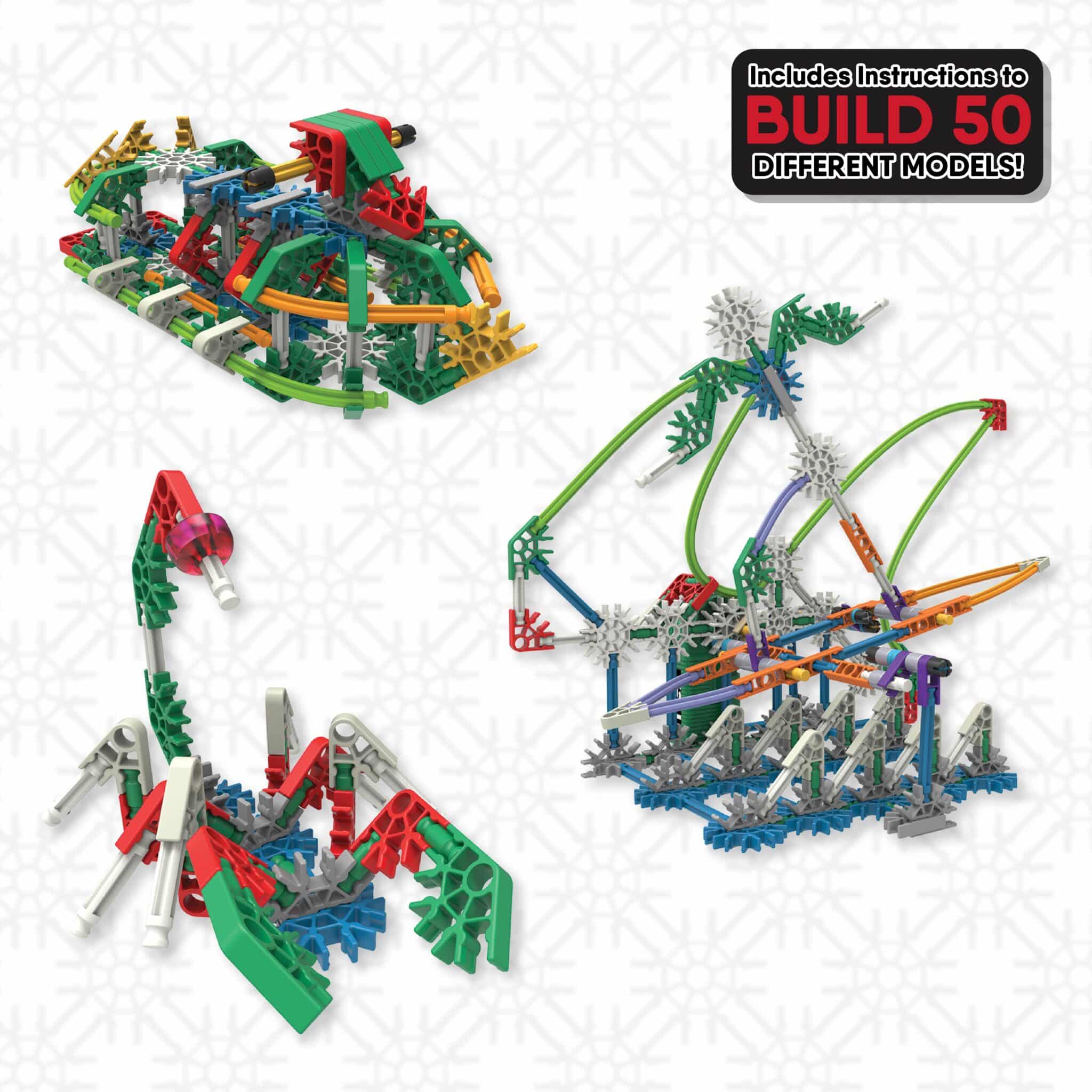 K’NEX - Power and Play Motorized Building Set - 529 Pieces | BasicFun!