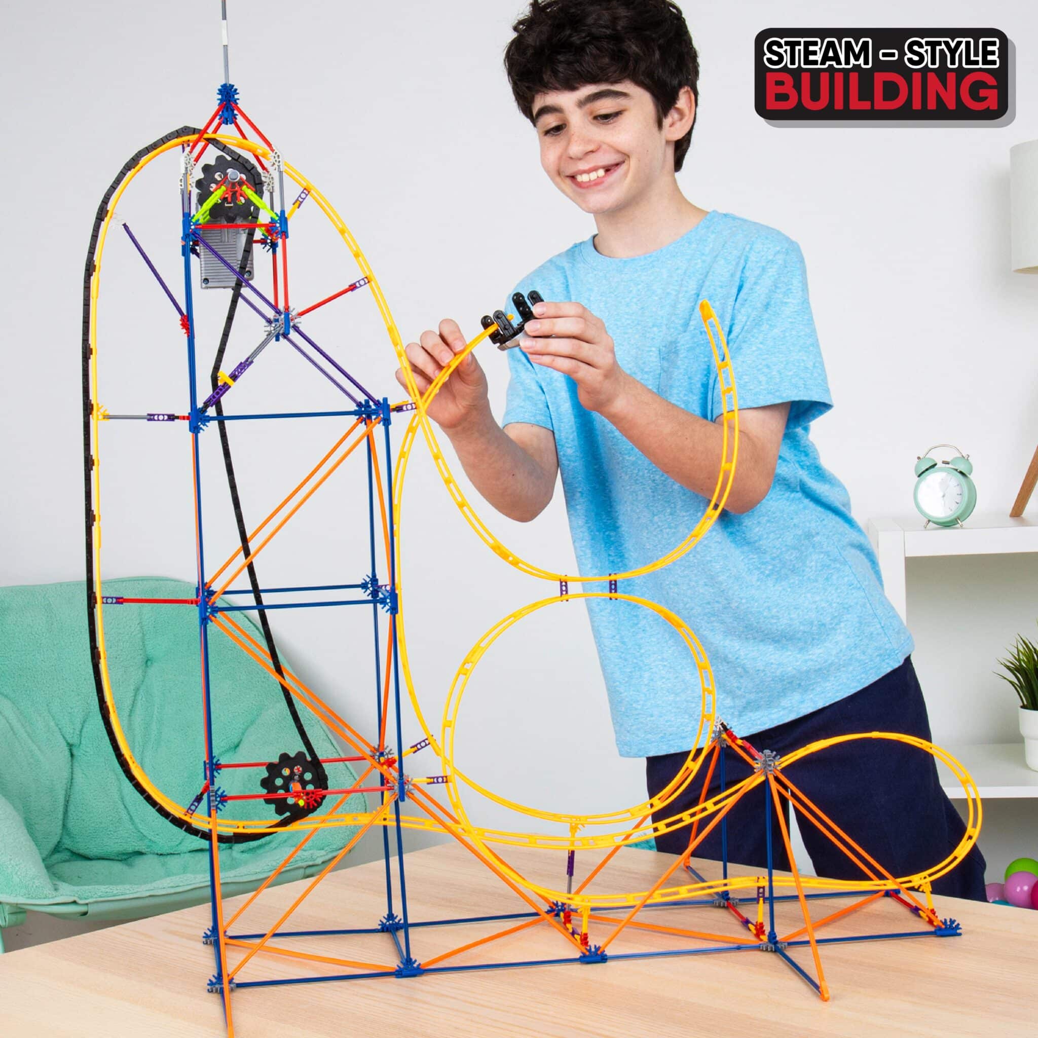 K'NEX - Thrill Rides - Amazin' 8 Coaster - 448 Pieces | BasicFun!