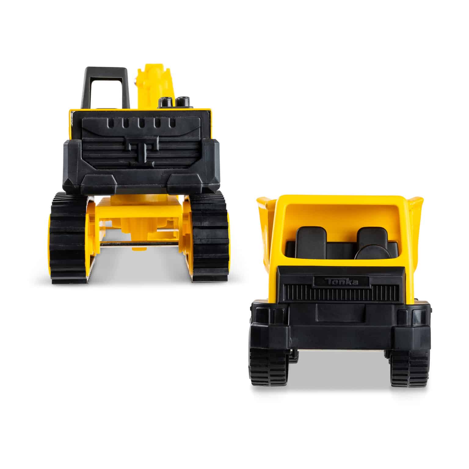 Tonka - Steel Classics Giga Series - Dump Truck & Excavator, 2-Pack | BasicFun!