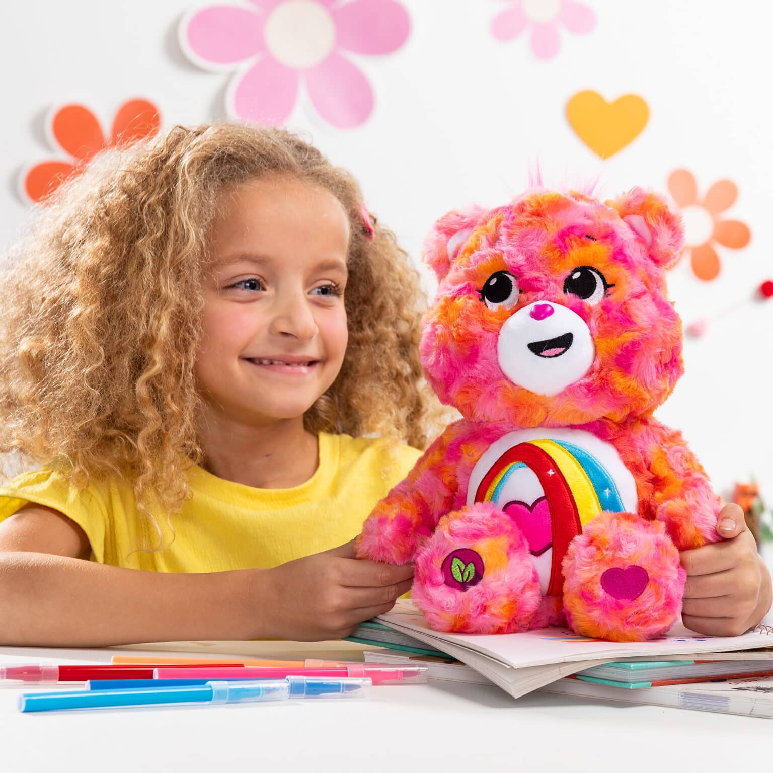 Care Bears - 14" Medium Plush - Color Splash Collection - Cheer Bear ...
