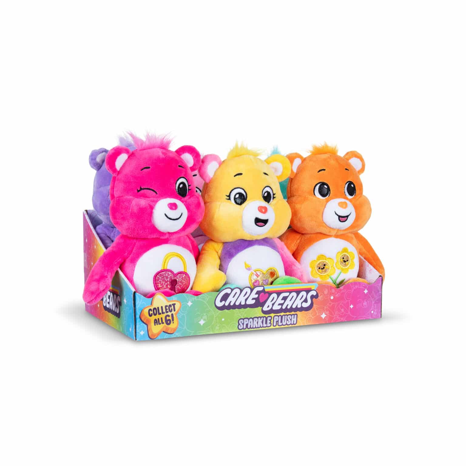 Care Bears - 9" Fun Size Sparkle Plush - Hopeful Heart Bear | BasicFun!