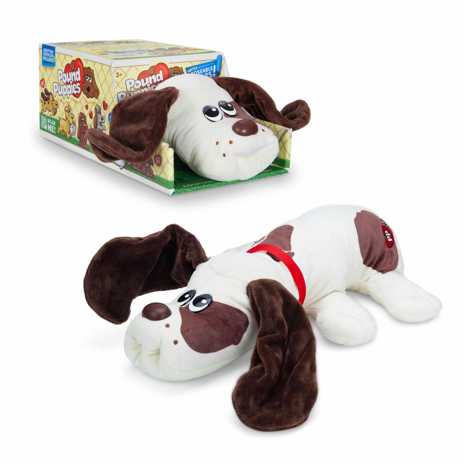 Pound Puppies Classic, Classic 80's Collection with Posable Ears, Cream ...