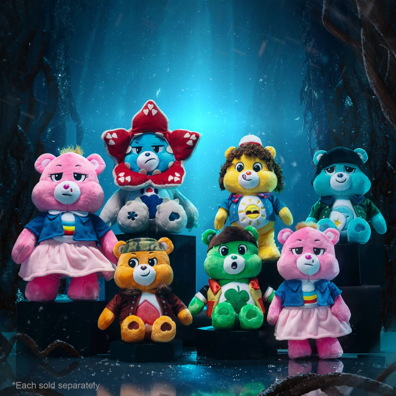 Care Bears x Stranger Things Fun Size Plush - Cheer Bear as Eleven ...